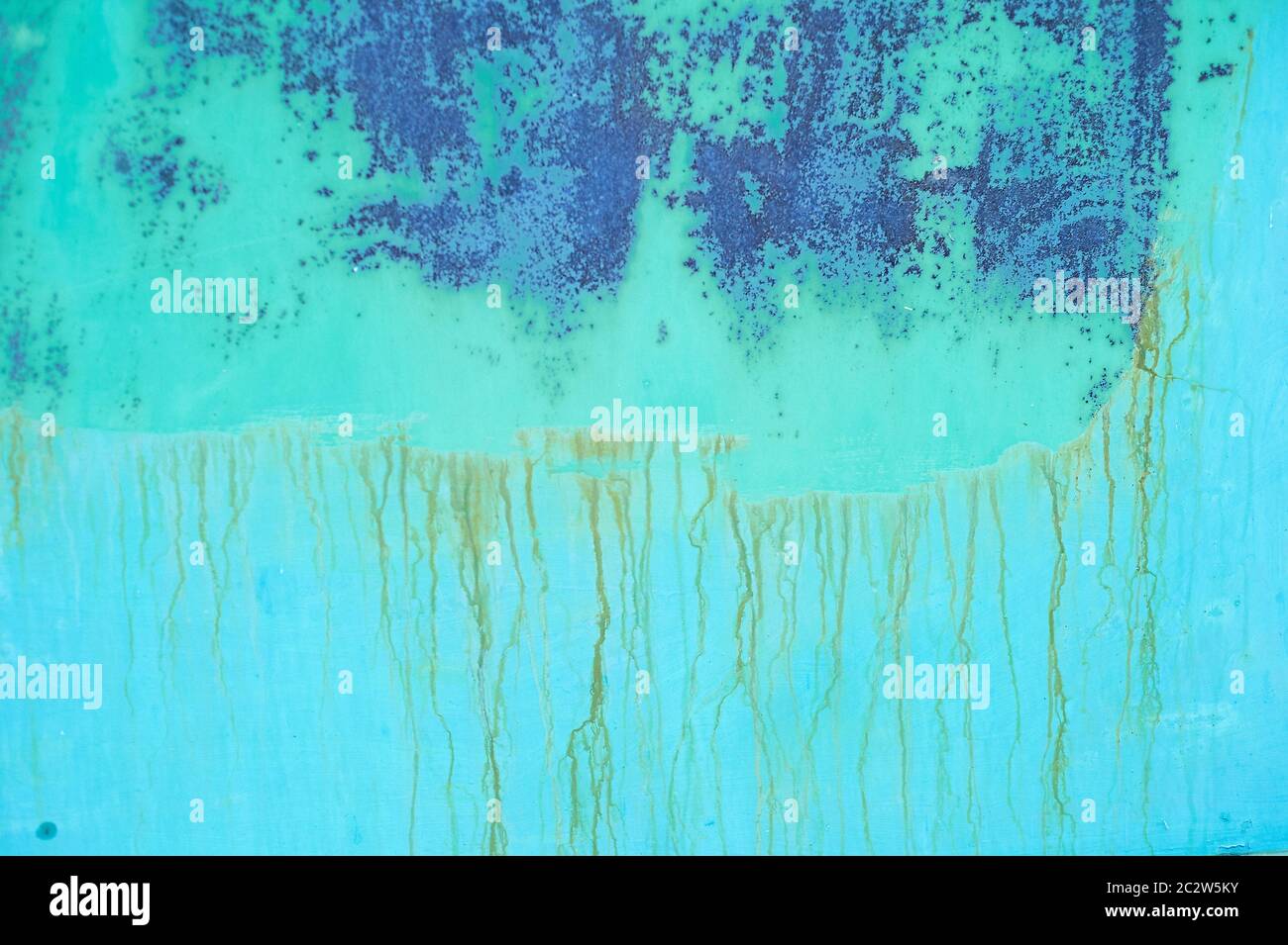 Texture, rust leaks on top of the paint. Metal surface, abstraction ...