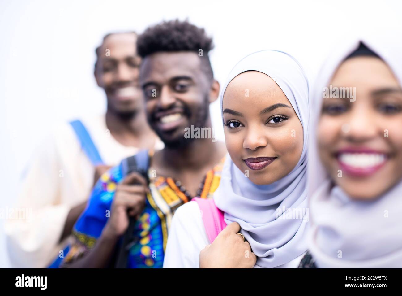 portrait of african students group Stock Photo - Alamy