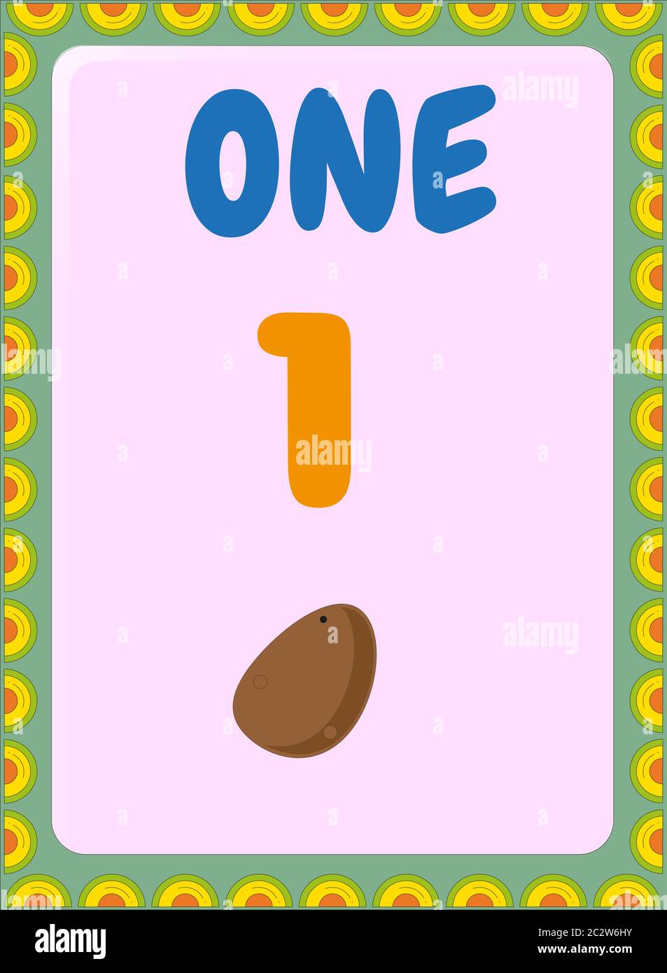 Preschool and toddler math with potato and corn design Stock Vector ...