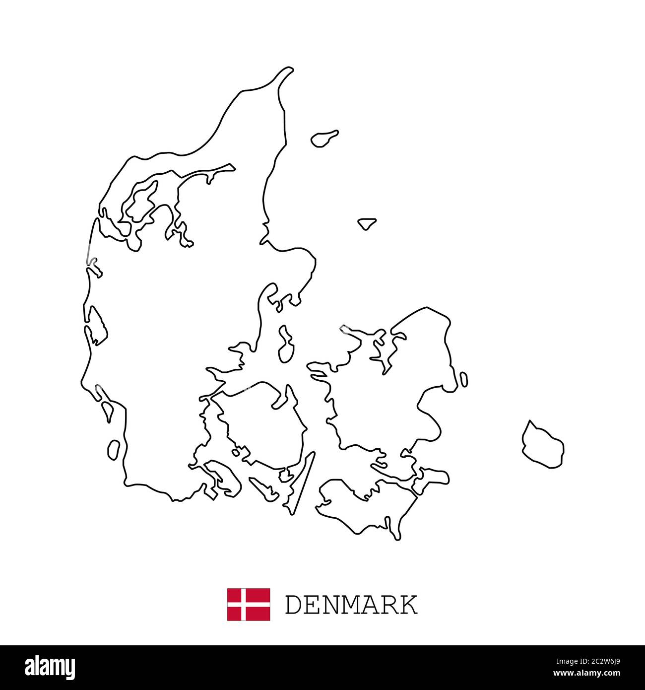 Simple Denmark Map