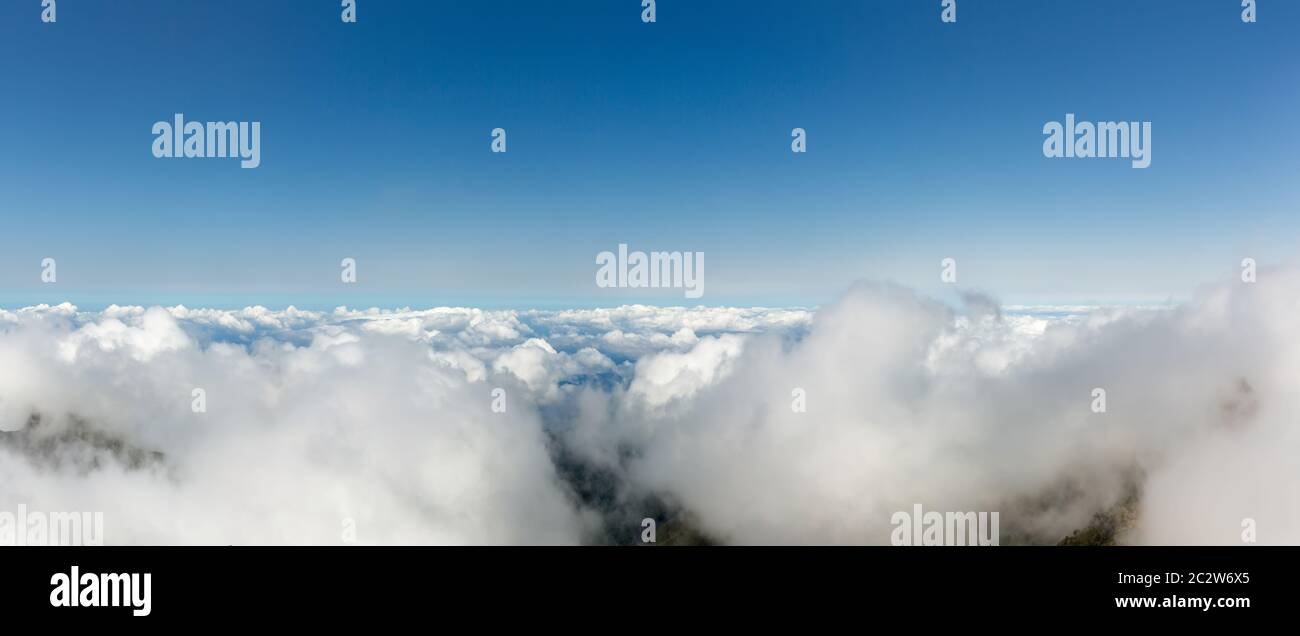 Aerial view of clear sky above the clouds Stock Photo - Alamy