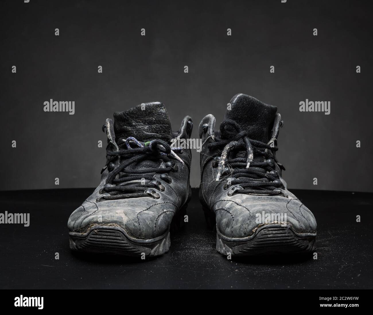 Black scuffed shoes hi-res stock photography and images - Alamy