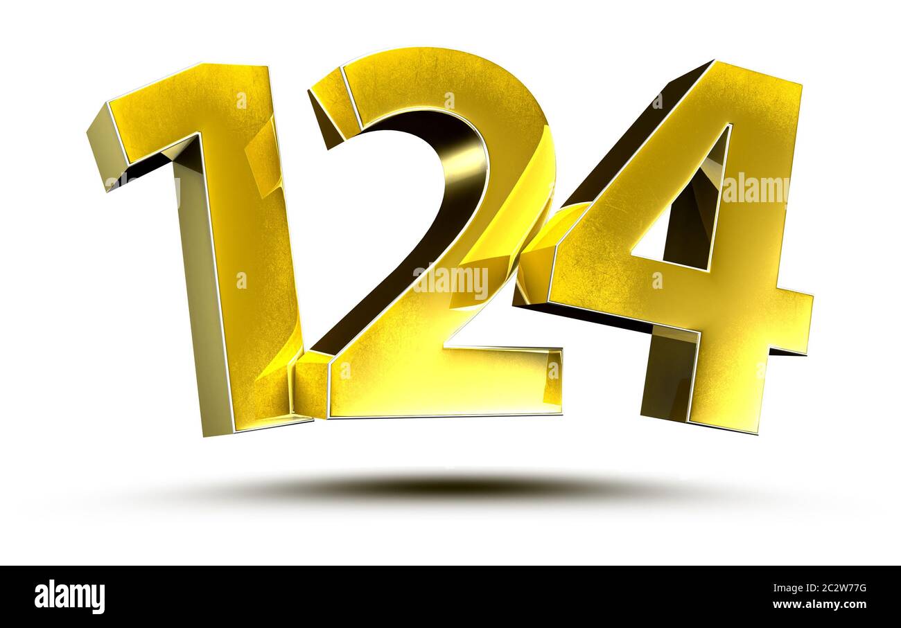 3d number 124 hi-res stock photography and images - Alamy