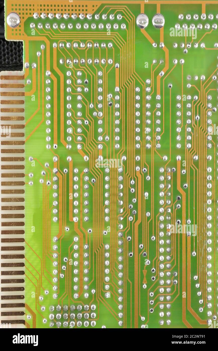 Abstract background with old computer circuit board Stock Photo - Alamy