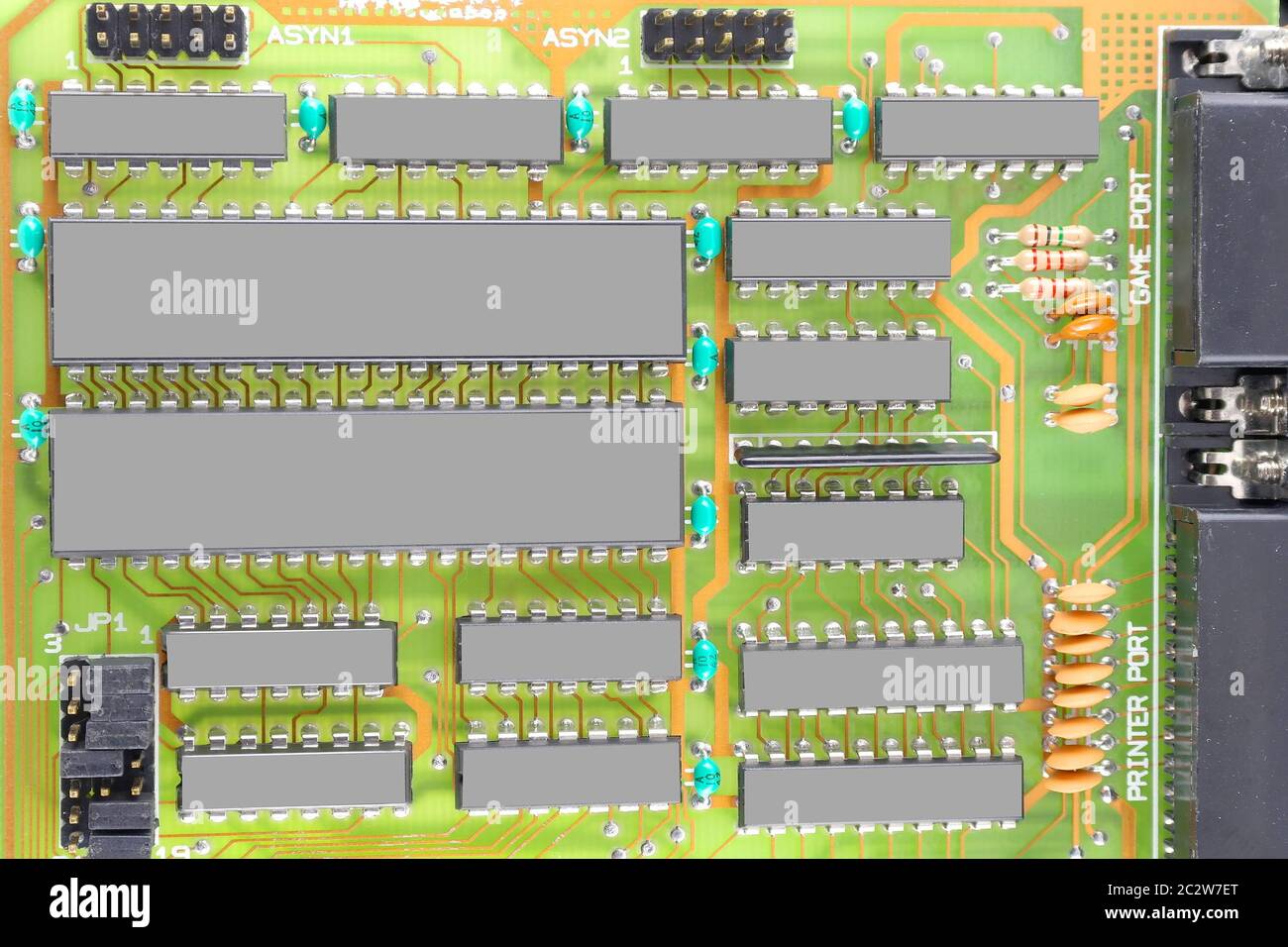 Abstract background with old computer circuit board Stock Photo - Alamy