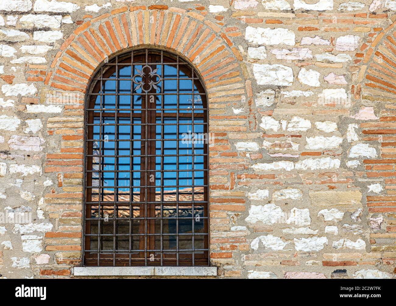 windows in the facades of ancient medieval houses Stock Photo - Alamy
