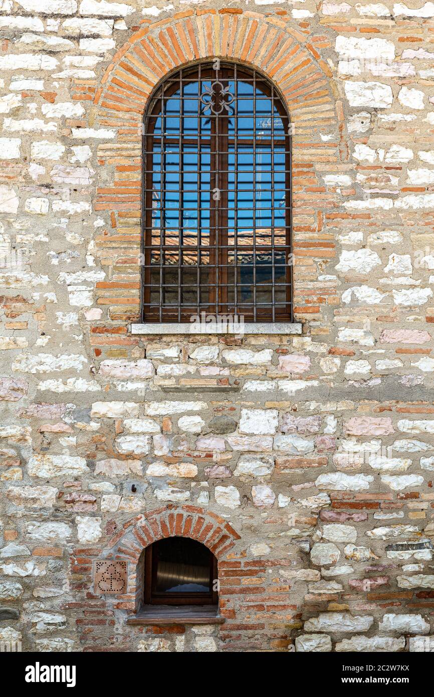 windows in the facades of ancient medieval houses Stock Photo - Alamy