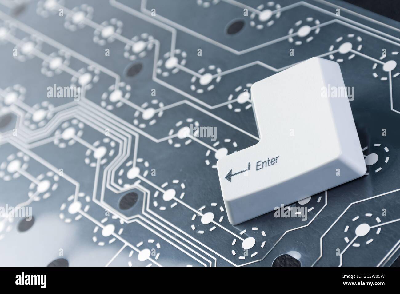 One white computer key button on abstract background Stock Photo - Alamy