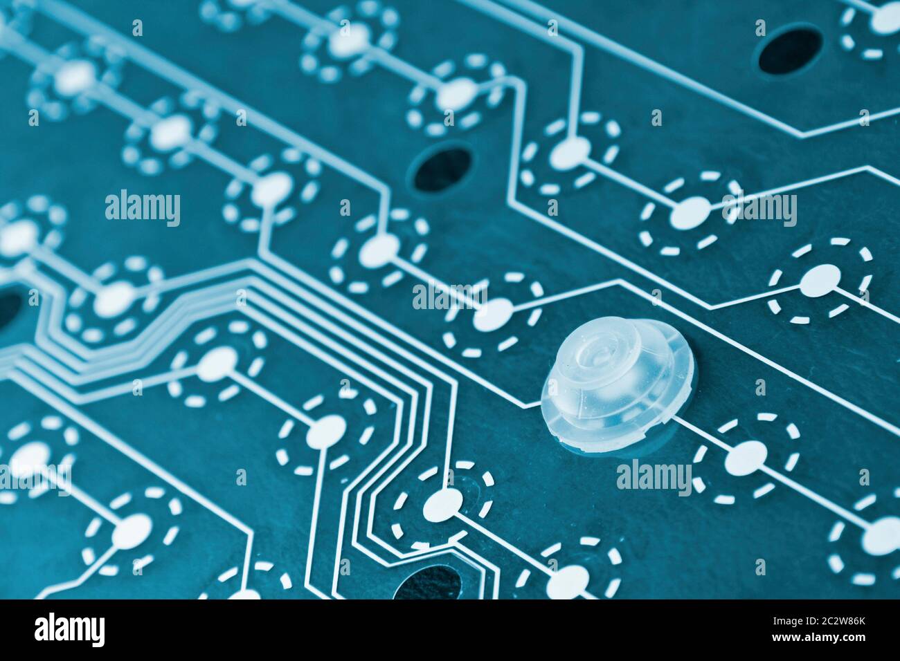 Concept of computer keyboard. Single button. Toned Stock Photo - Alamy
