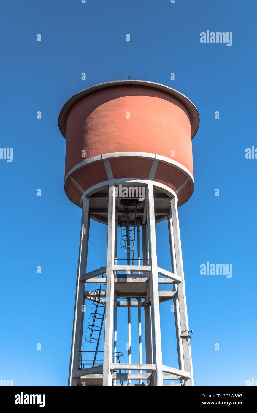 Water tower tank, providing a rural area with fresh water, from high ...
