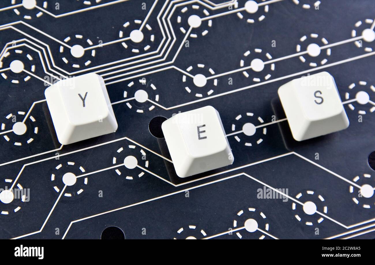Concept of computer keyboard. YES Stock Photo - Alamy