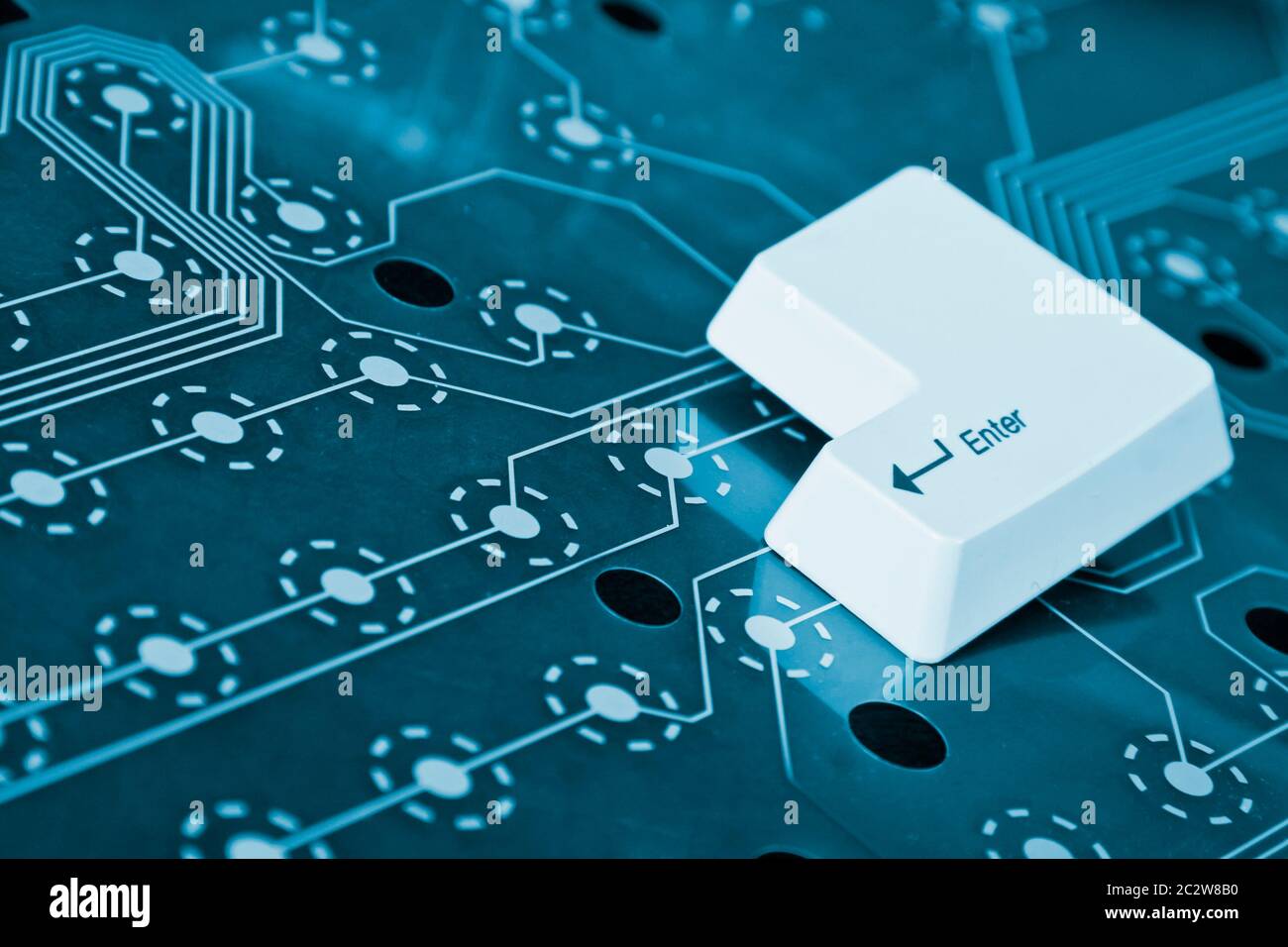 Concept of computer keyboard. Toned Stock Photo - Alamy