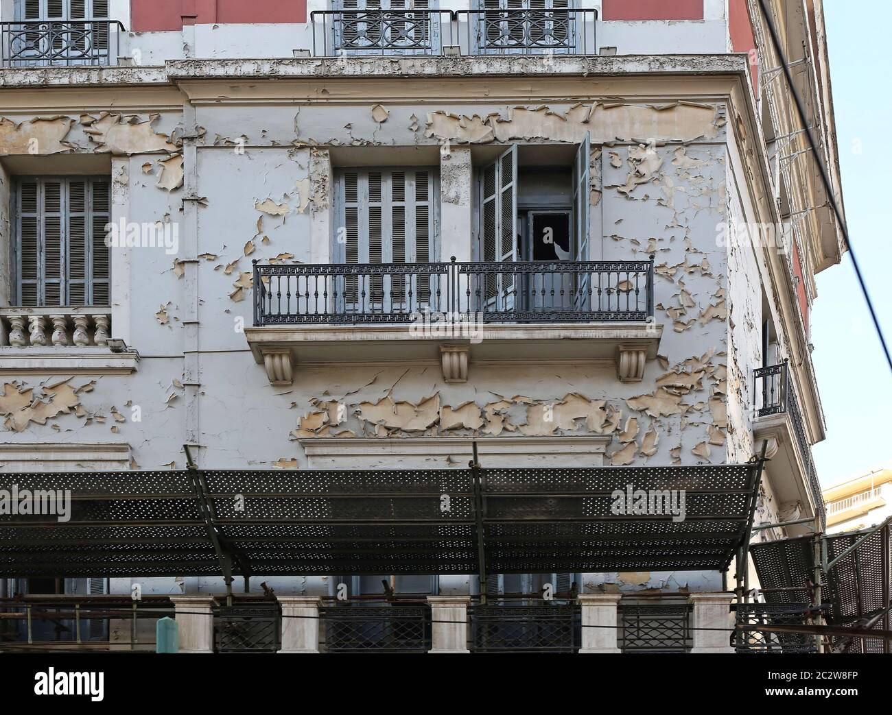 Neglected and Abandoned Building Urban Decay in Athens Greece Stock ...
