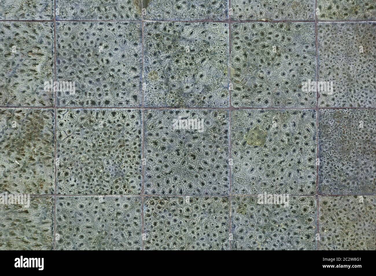 Very Old Green Wall Tiles With Structure Pattern Stock Photo - Alamy