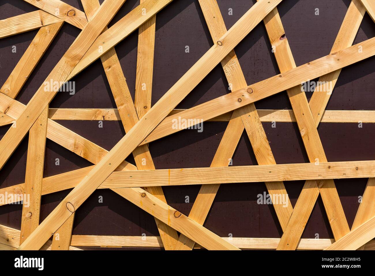 Abstract wooden stick pattern isolated on brown background. Wood ...