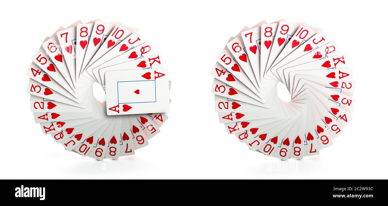 Full decks of cards on white background Stock Photo - Alamy