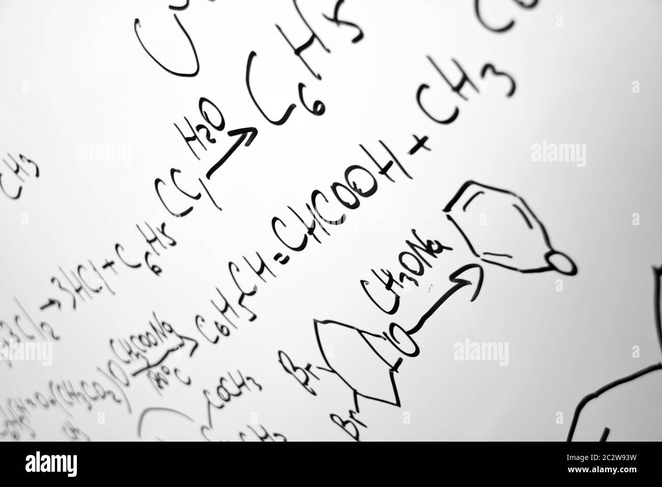 Classroom whiteboard diagram Black and White Stock Photos & Images - Alamy