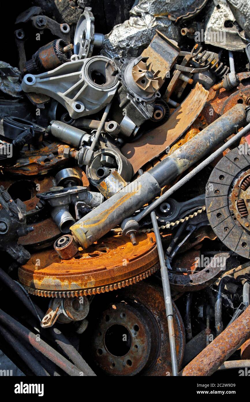 Big Pile of Scrap Metal for Recycling Stock Photo - Alamy