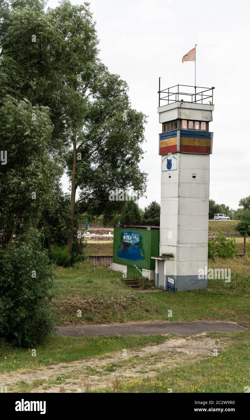 Watchtower of the GDR in Dömitz an der Elbe Stock Photo - Alamy