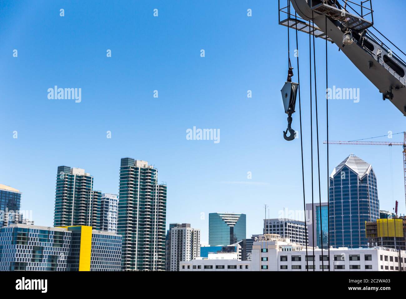 Skyscrapers building technologies in steel, concrete and glass Stock ...