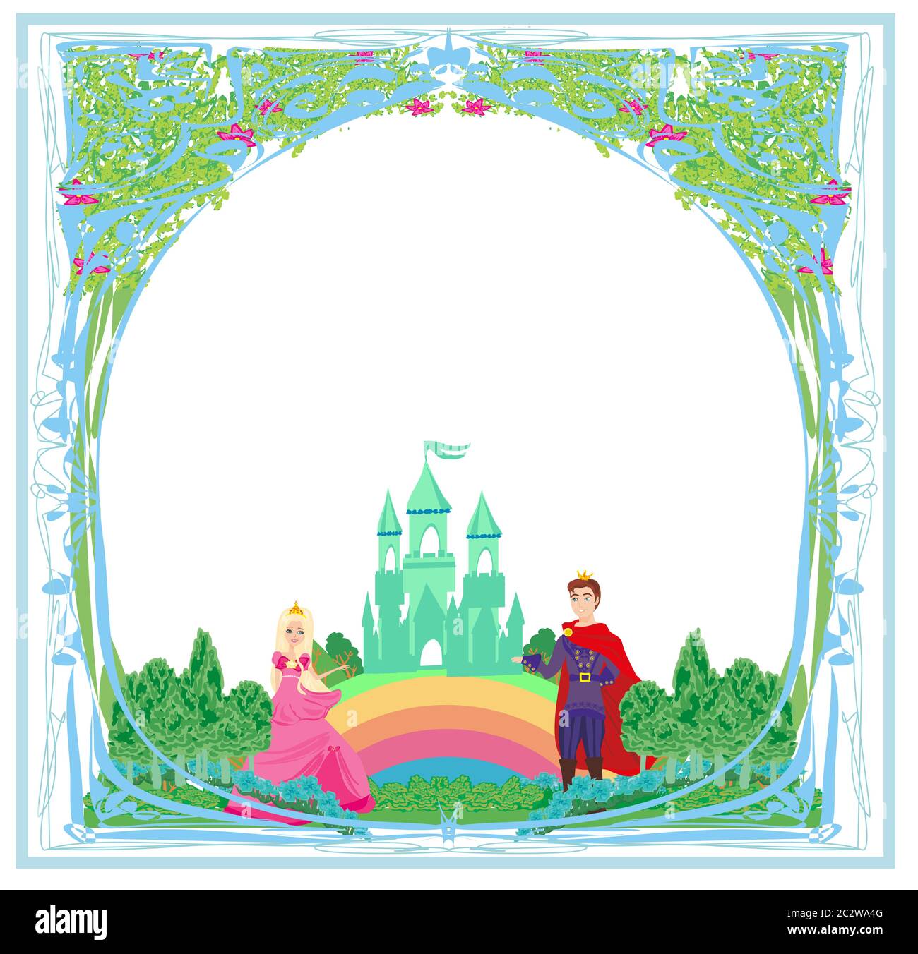 Beautiful prince and princess in the garden - frame Stock Photo - Alamy