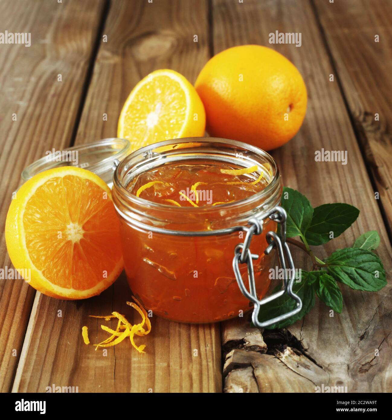 Glass of orange jam hi-res stock photography and images - Alamy