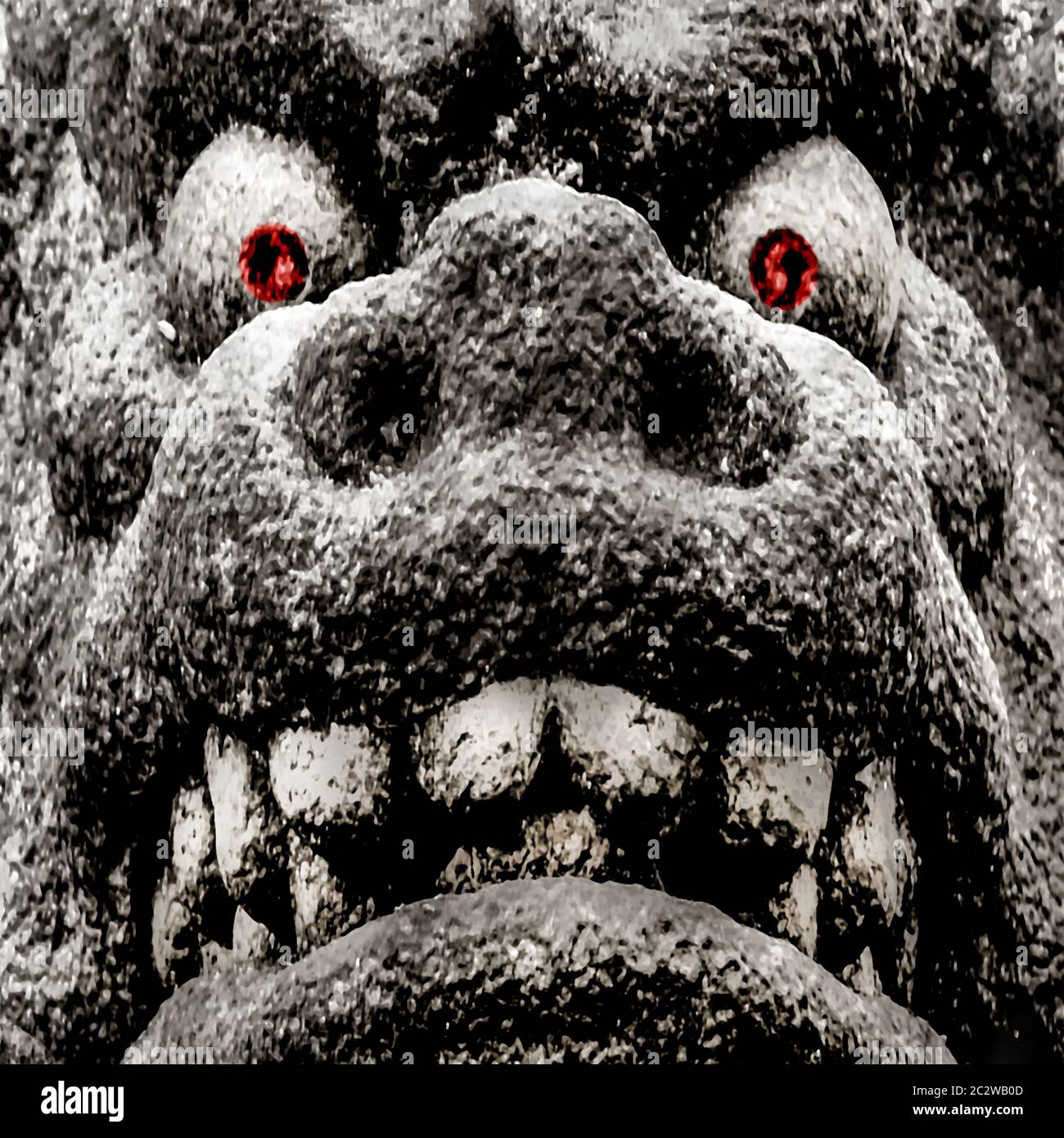 Monster Sculpture Extreme Close Up Illustration Stock Photo - Alamy