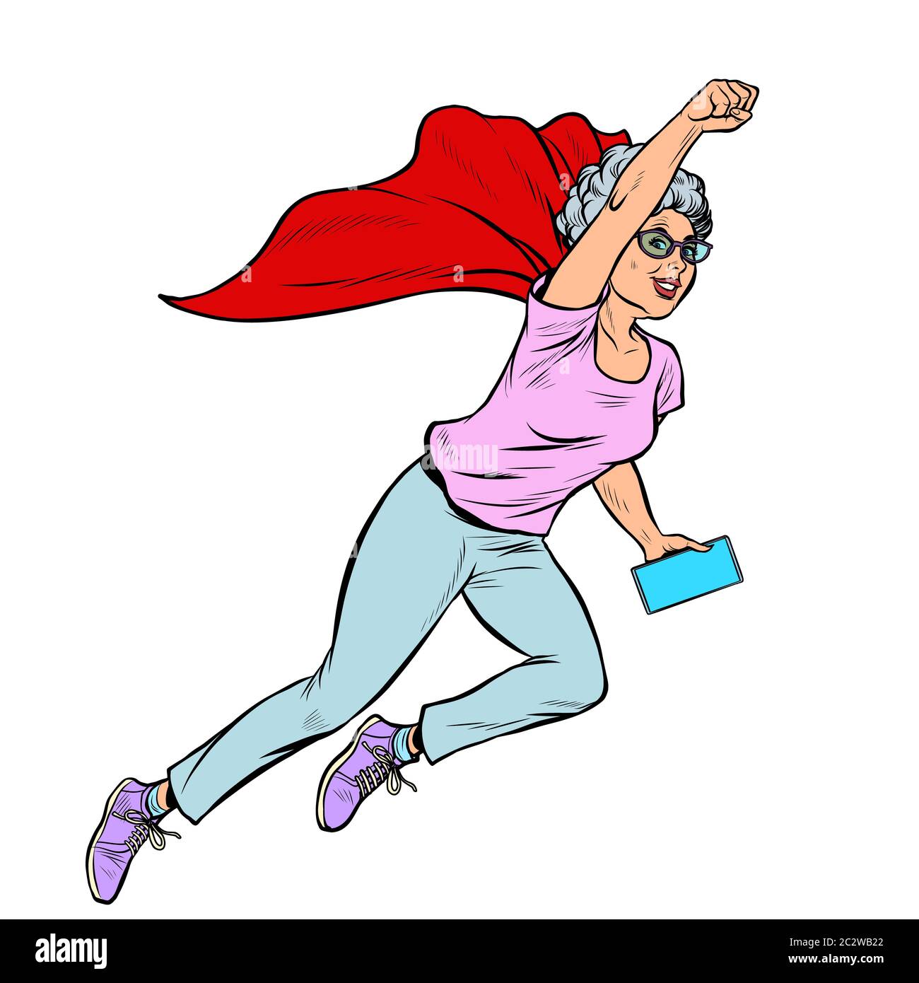 Strong Woman Cartoon