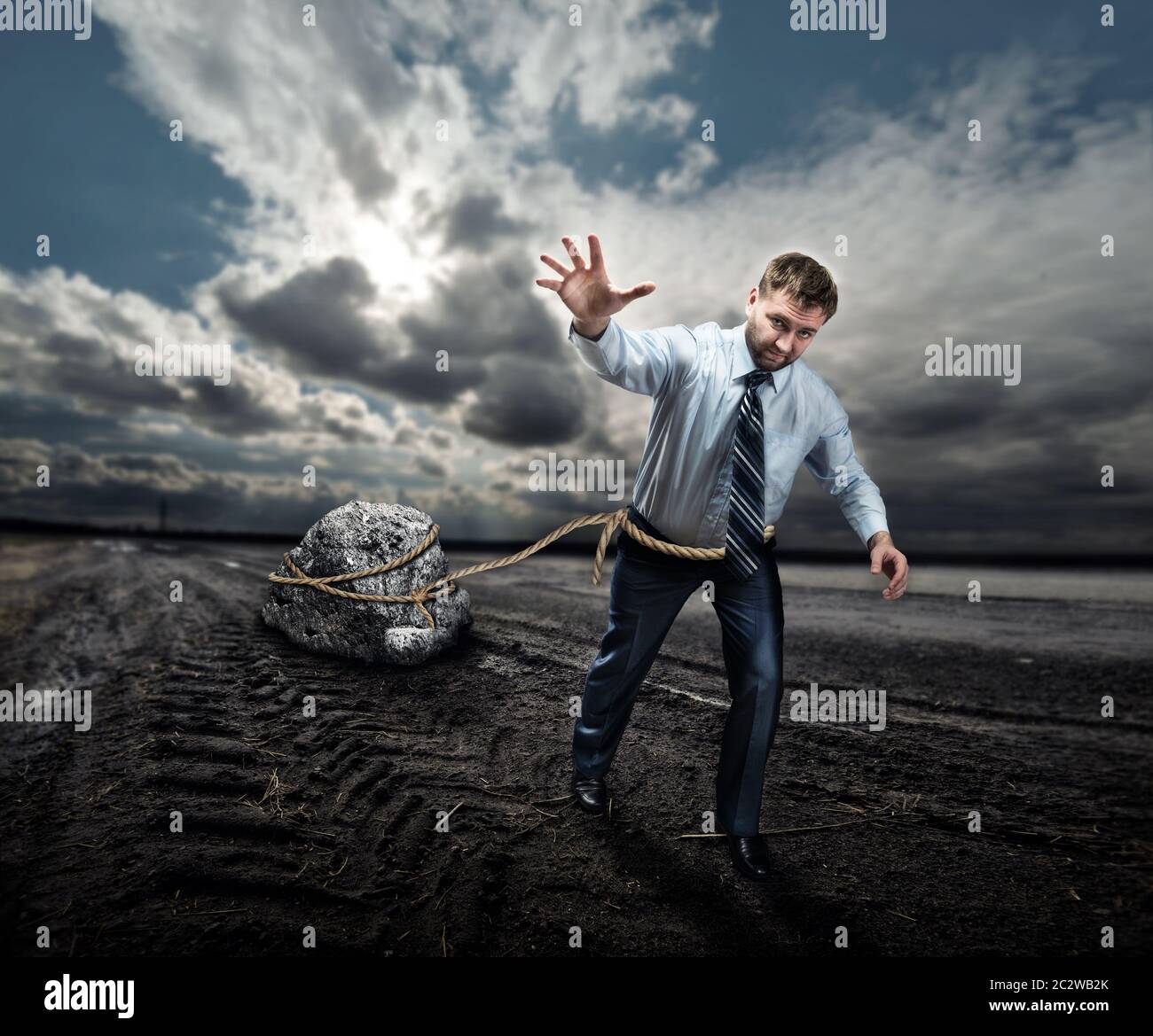 Pulling heavy stone hi-res stock photography and images - Alamy