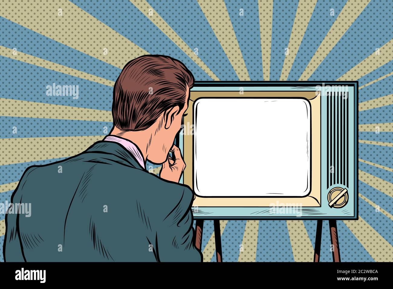 Vintage television pop art design hi-res stock photography and images ...