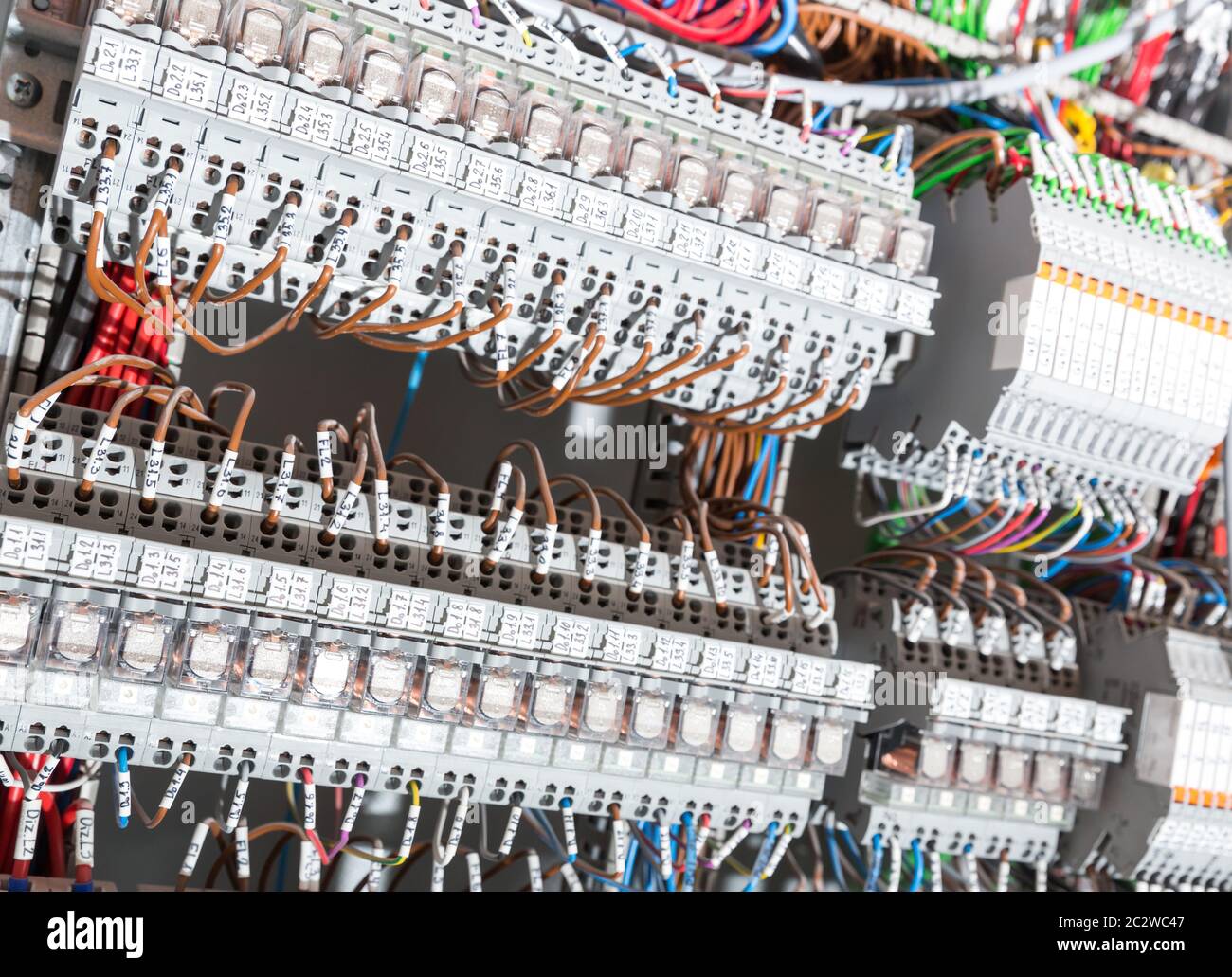 Switchgear cabinet supplies close-up image Stock Photo - Alamy