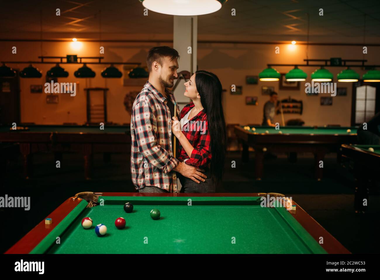 Woman in billiard hall High Resolution Stock Photography and Images - Alamy