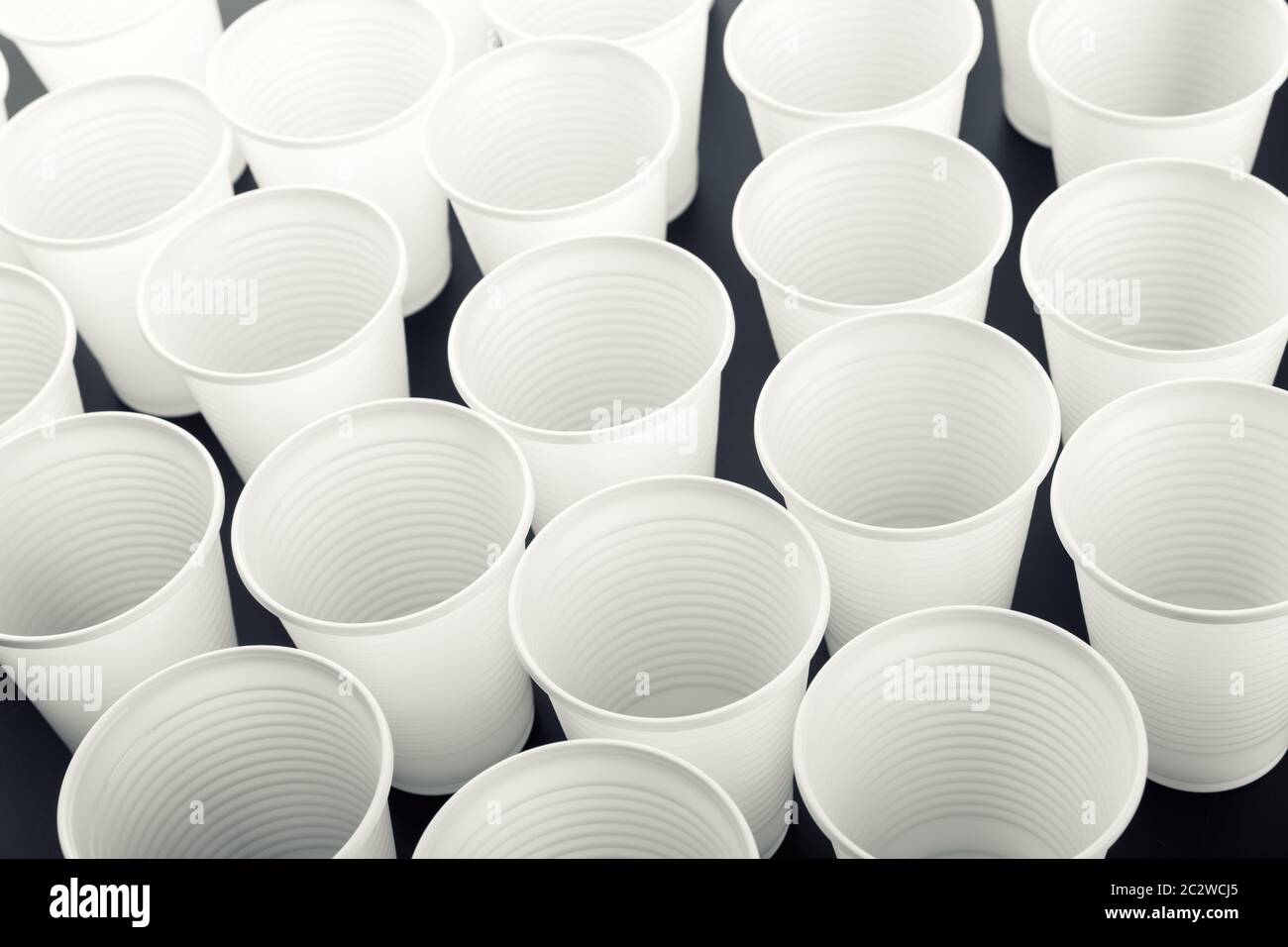 Lots of plastic glasses closeup Stock Photo - Alamy