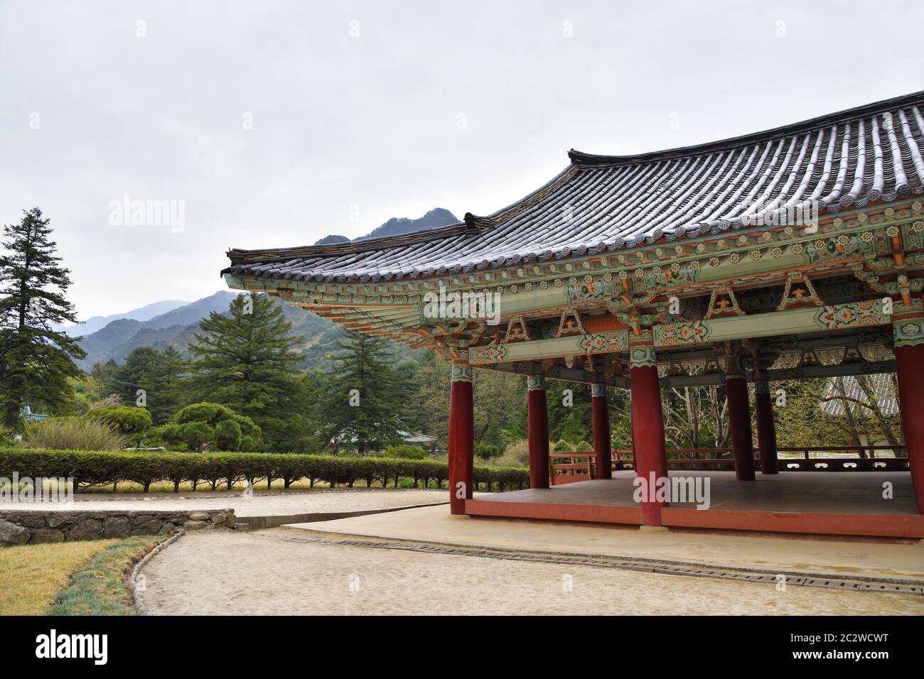 Monastery Bohen in North Korea. Bohyon Monastery was built in 1042 and ...