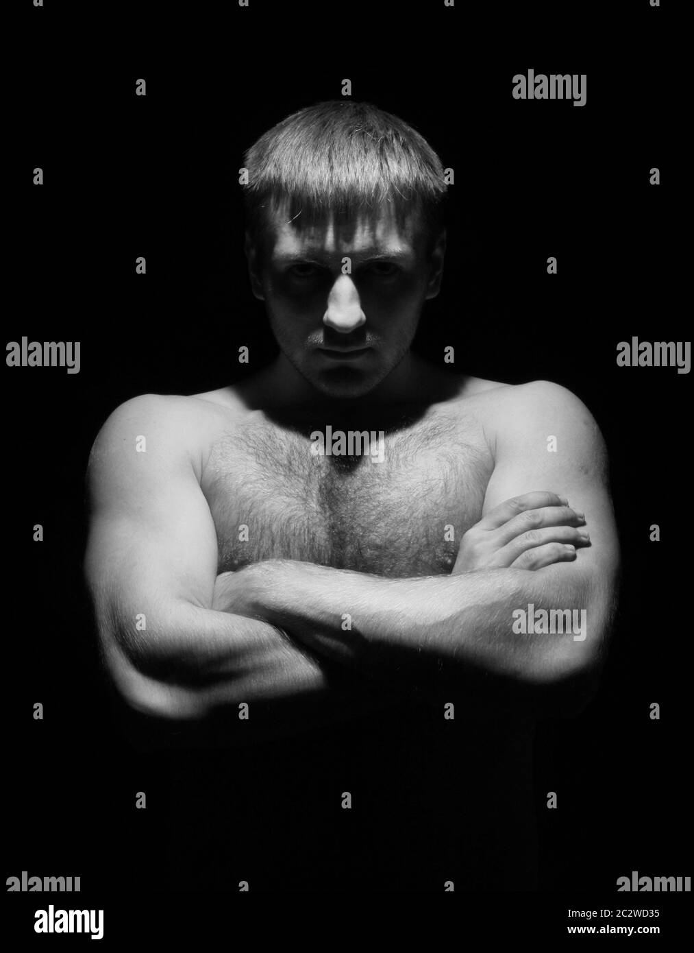 Portrait of very serious man Stock Photo - Alamy