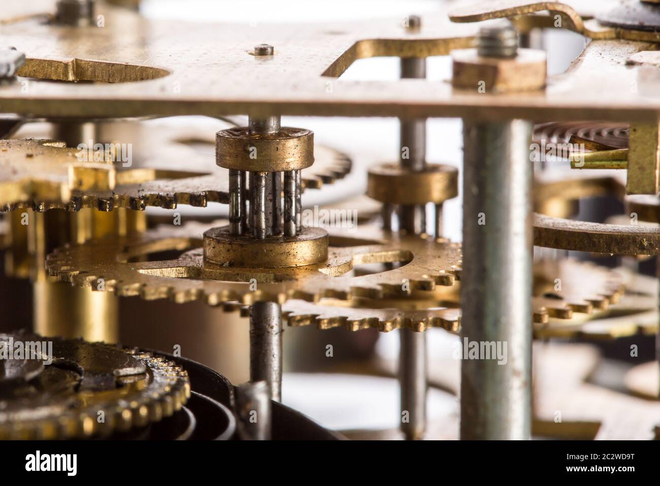 Closeup of old clock mechanism Stock Photo - Alamy