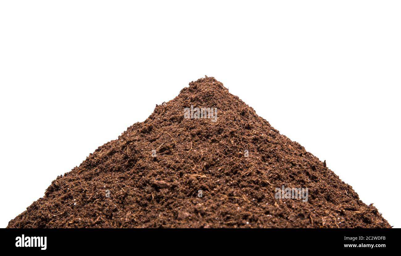 Heap of the soil isolated Stock Photo - Alamy