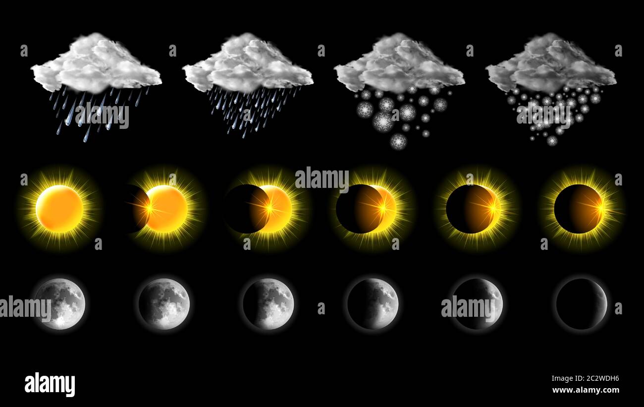 Stages of solar eclipse Stock Vector Images - Alamy