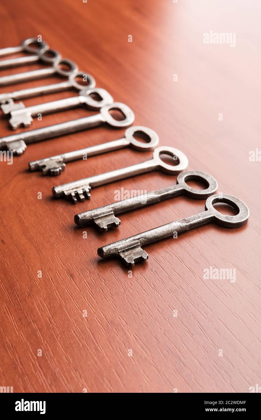 Row of keys in safe hi-res stock photography and images - Alamy