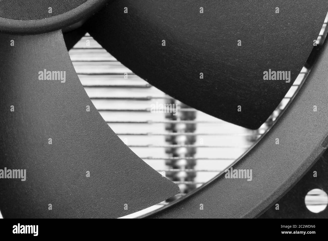 Fan blades of computer processor cooler. Close-up view Stock Photo - Alamy