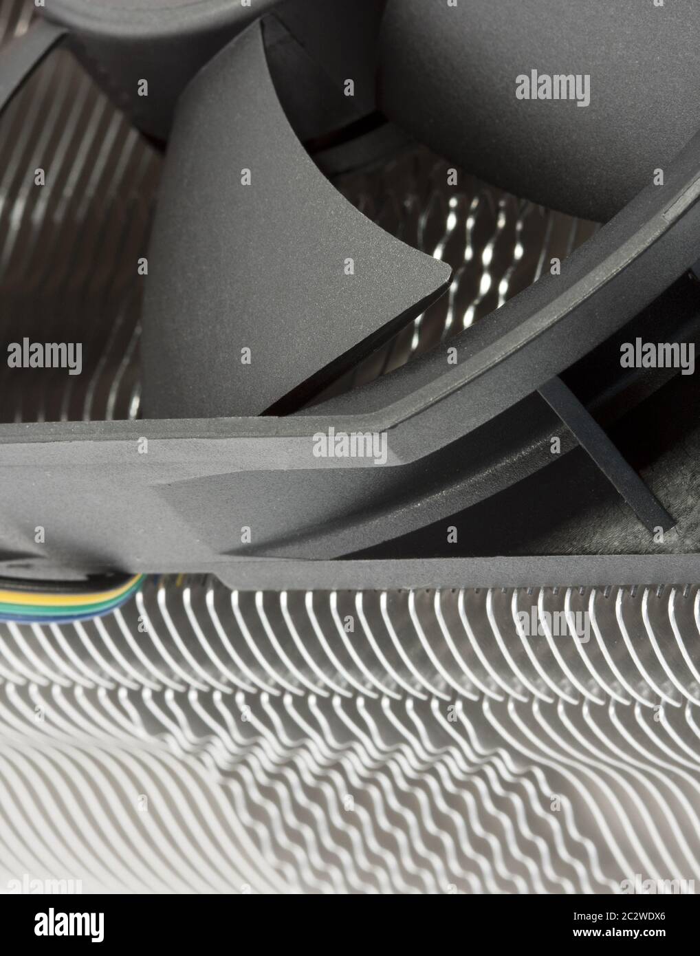 Fan blades of computer processor cooler. Close-up view Stock Photo - Alamy