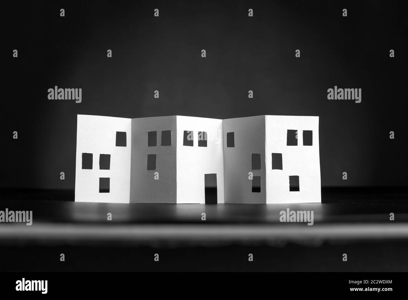 Cardboard house model Black and White Stock Photos & Images - Alamy