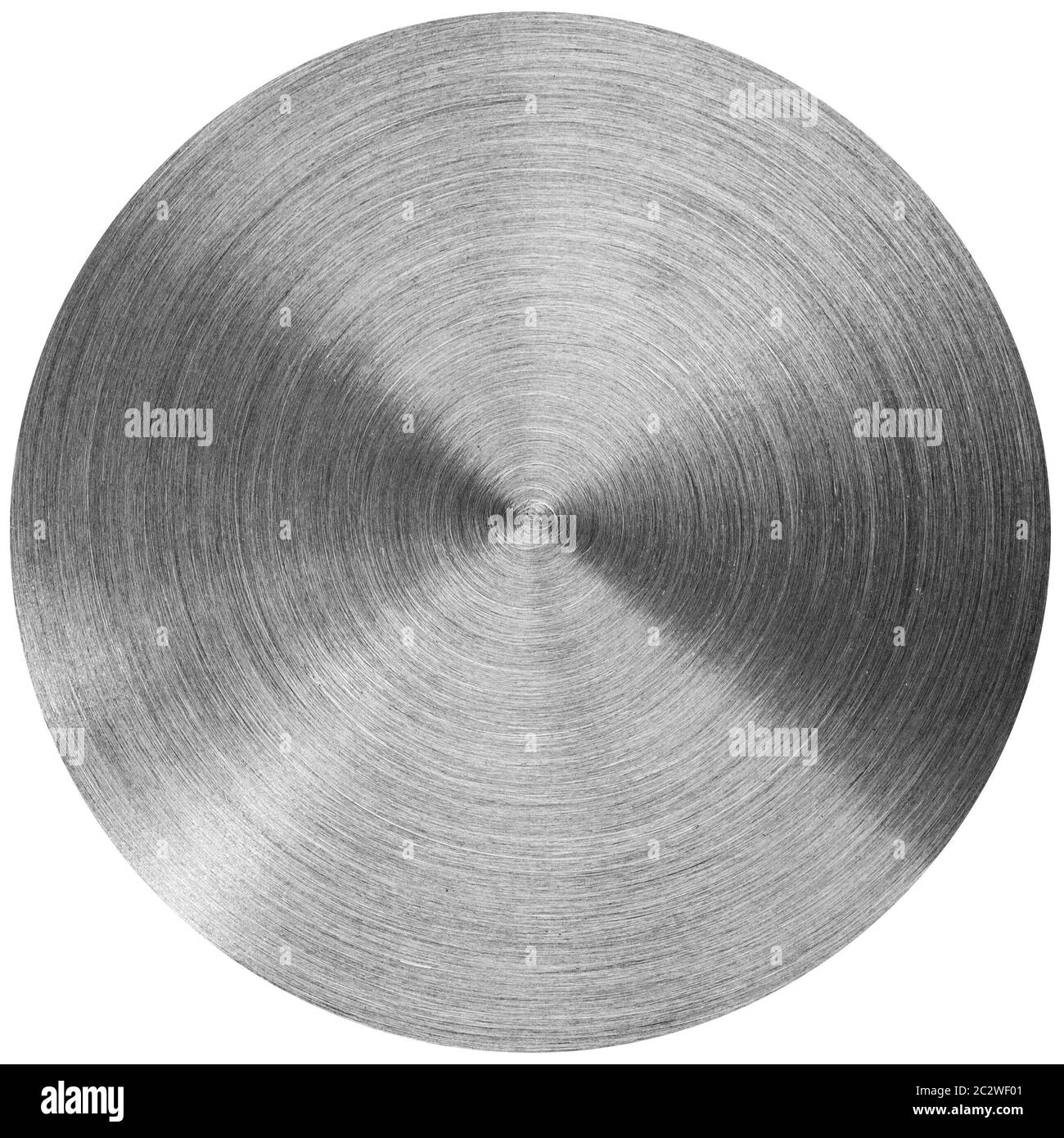 Radial stainless steel surface. Isolated on white Stock Photo - Alamy