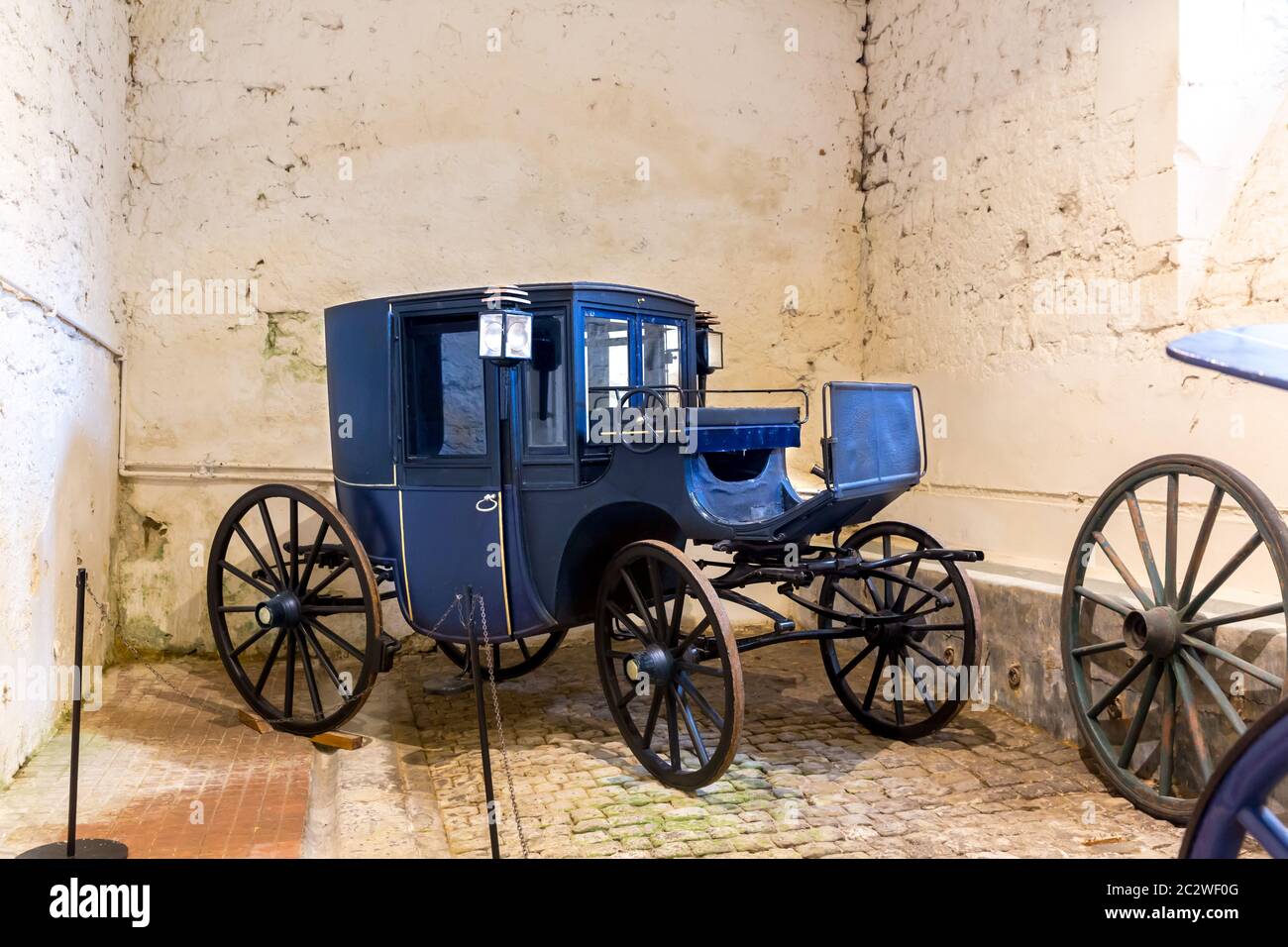 Vintage carriage in museum, old vehicle, Europe. Traditional european ...