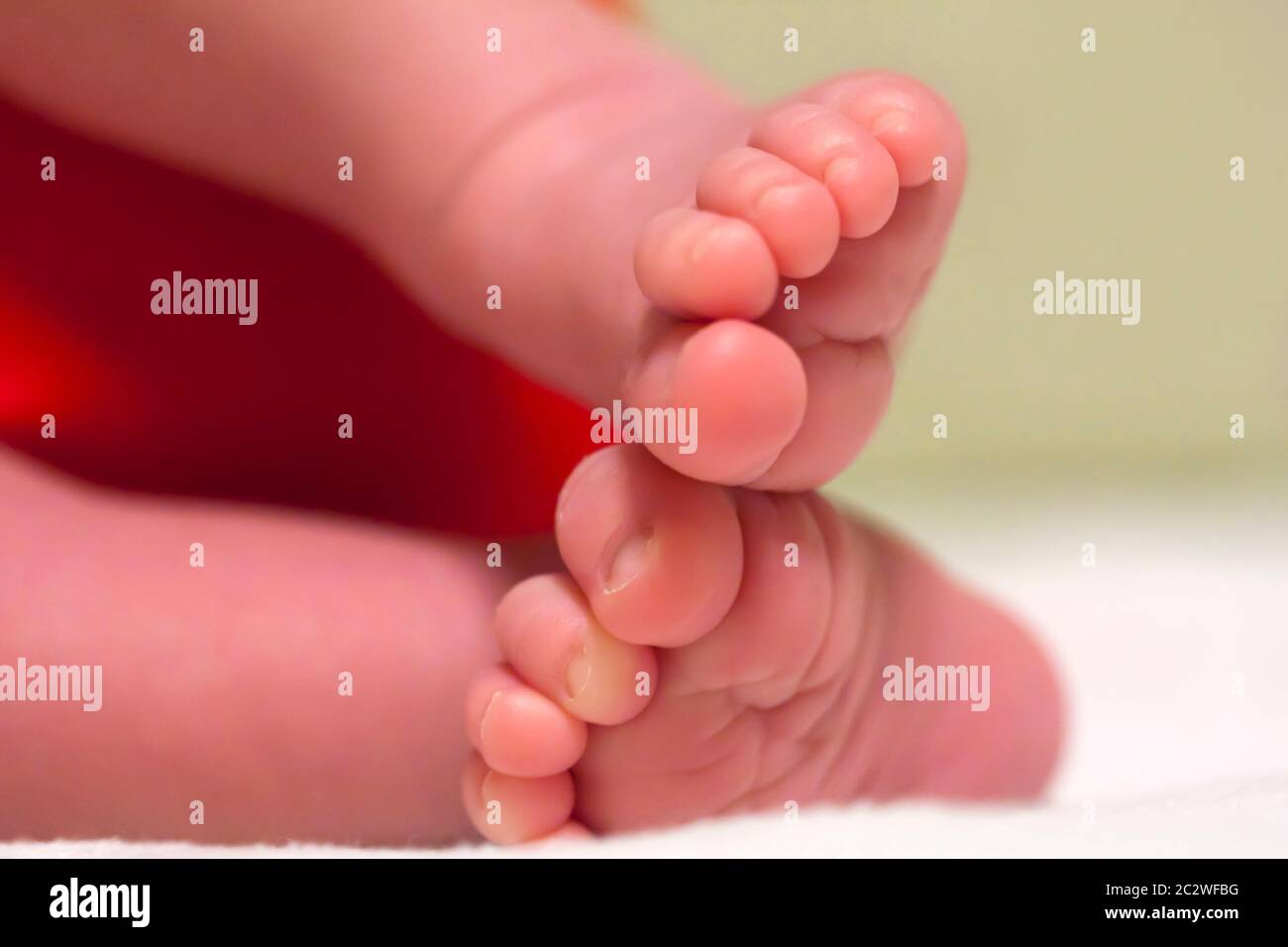 Close-up of sweet sleeping newborn baby feet Stock Photo - Alamy