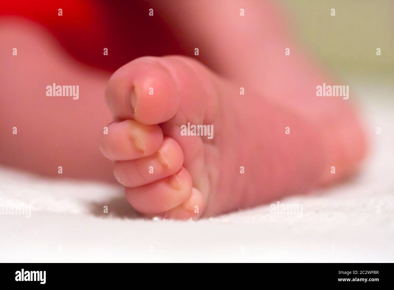 Close-up of sweet sleeping newborn baby feet Stock Photo - Alamy