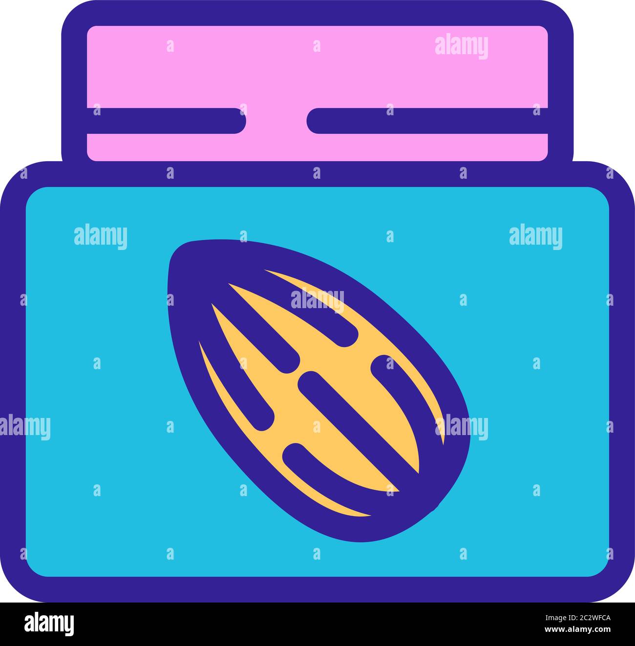almond cream container icon vector outline illustration Stock Vector ...