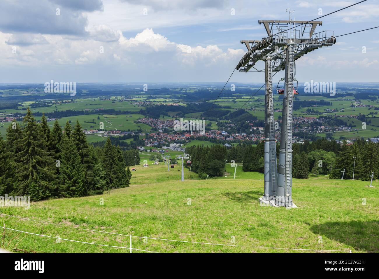 Nesselwang valley from above with supporting pillars Stock Photo - Alamy