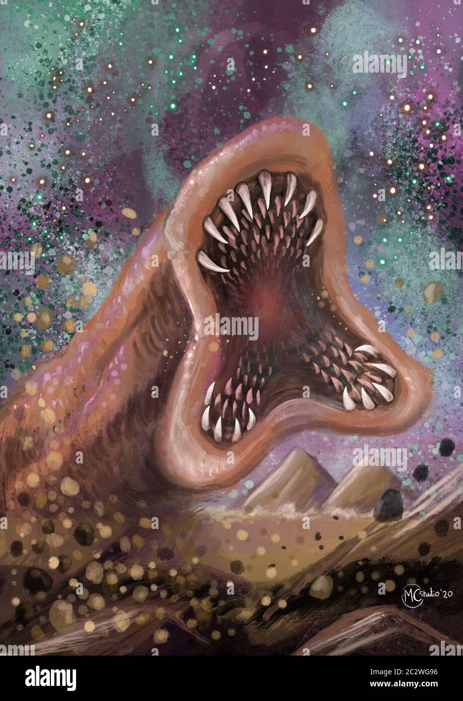 evil monster worm Stock Photo - Alamy