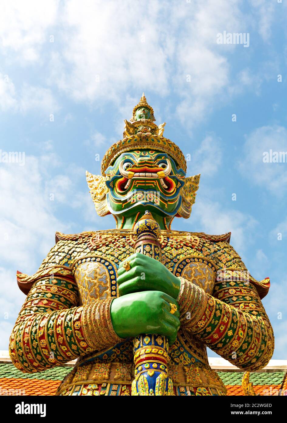 Guard statue in Wat Po Temple, Thailand Stock Photo - Alamy